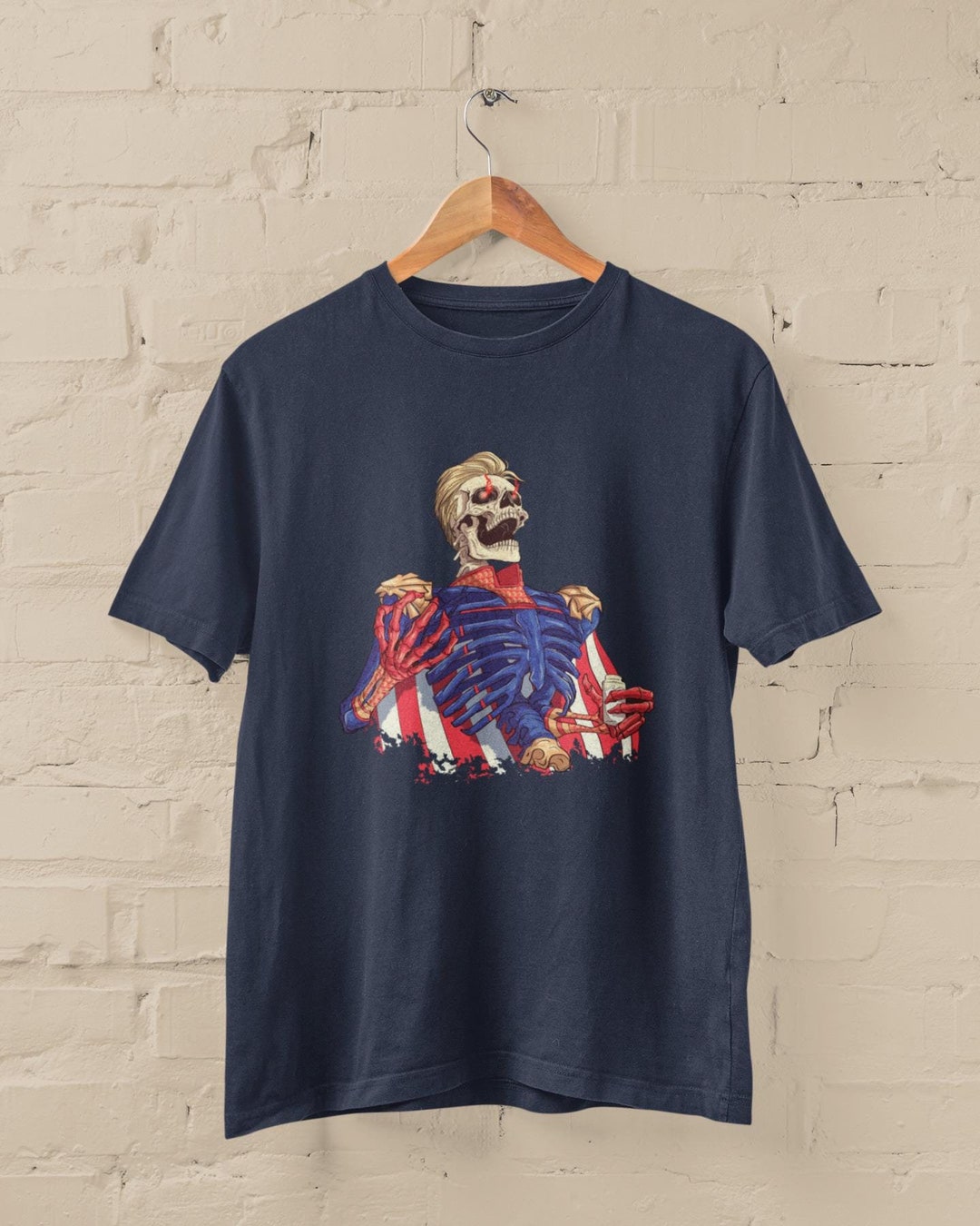 The Boys Homelander Skeleton Graphic Tee - Spooky Villain Shirt - Etsy