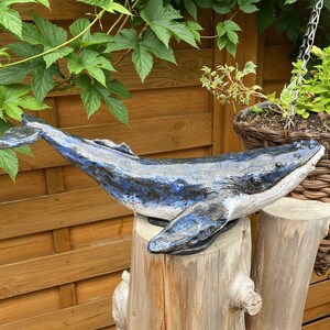 Whale Sculpture, Ceramic Blue Whale - Etsy