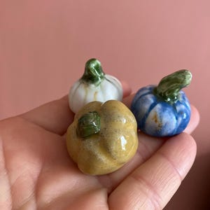 Ceramic Mini Pumpkin Set of 3 - Etsy