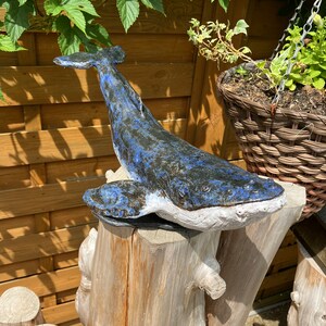 Whale Sculpture, Ceramic Blue Whale - Etsy