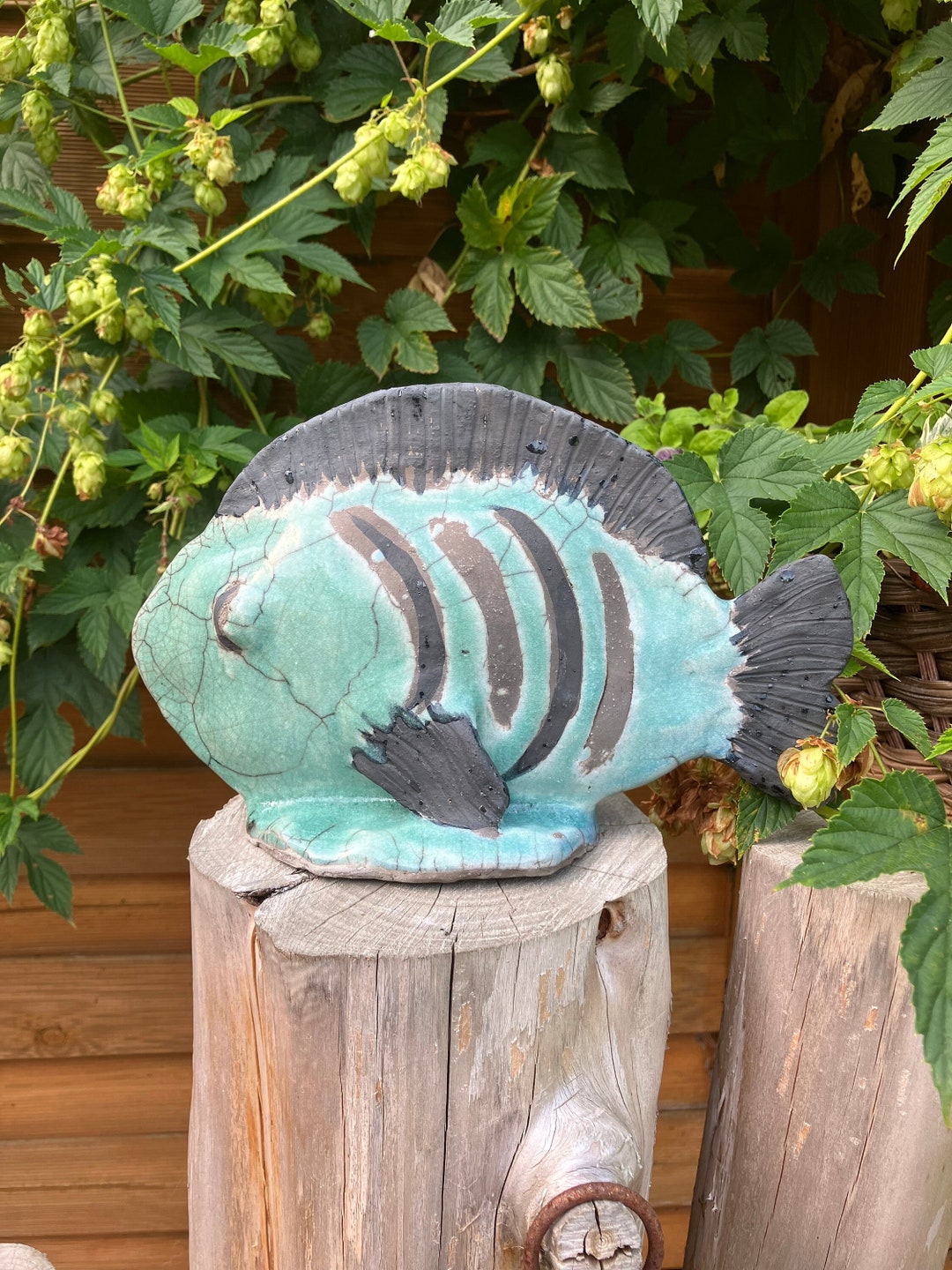 Raku Fish, Whimsical Fish Sculpture - Etsy