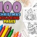 100 Christmas Coloring Pages Bundle, Christmas Printable, Christmas ...
