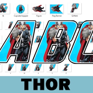 Superhero Alphabet PNG: Birthday Banner Font (digital Download) - Etsy