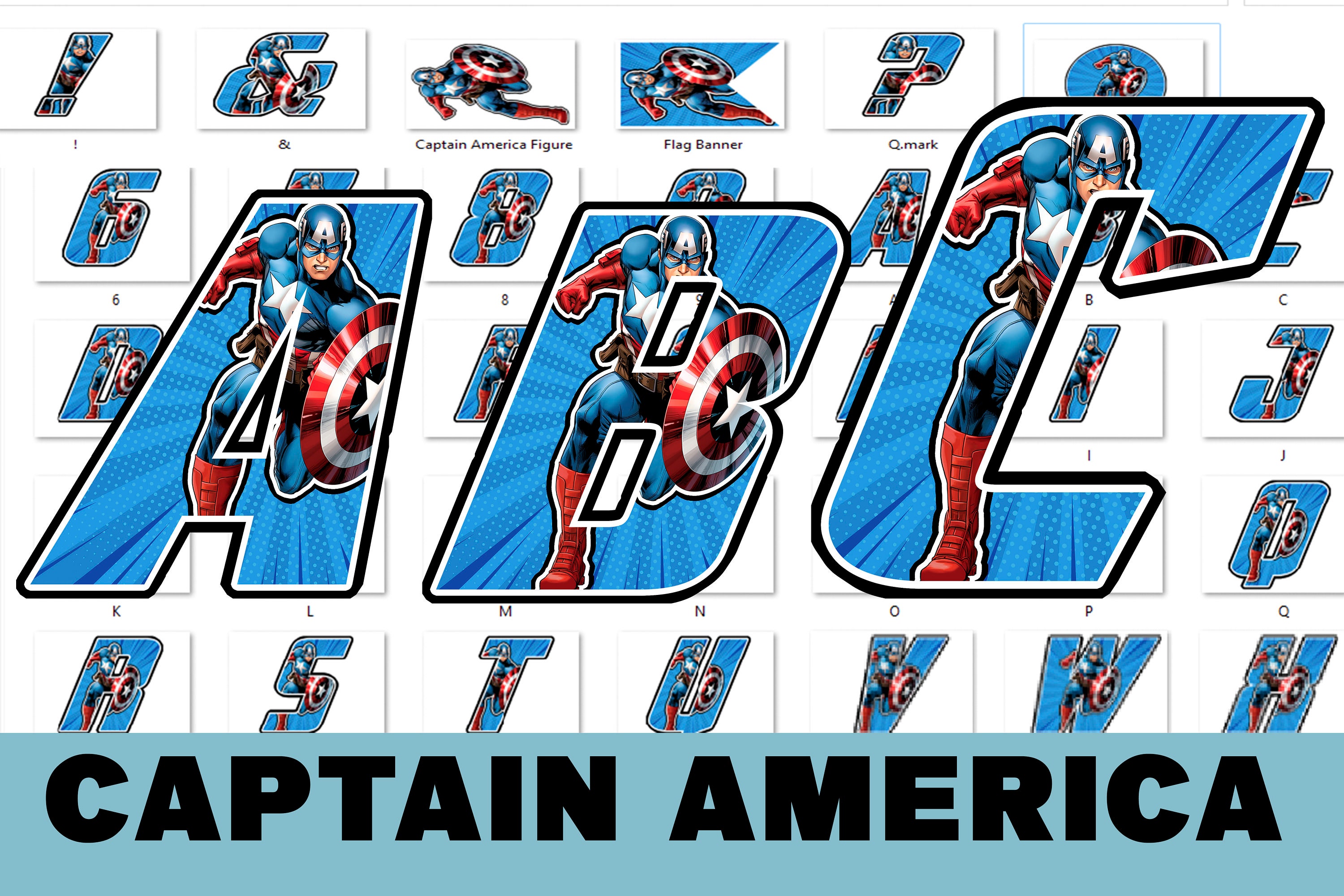 Superhero Alphabet PNG: Birthday Banner Font (digital Download) - Etsy