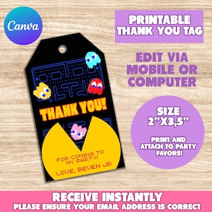 Arcade Video Game Party Invitation: Editable Template (digital Download ...