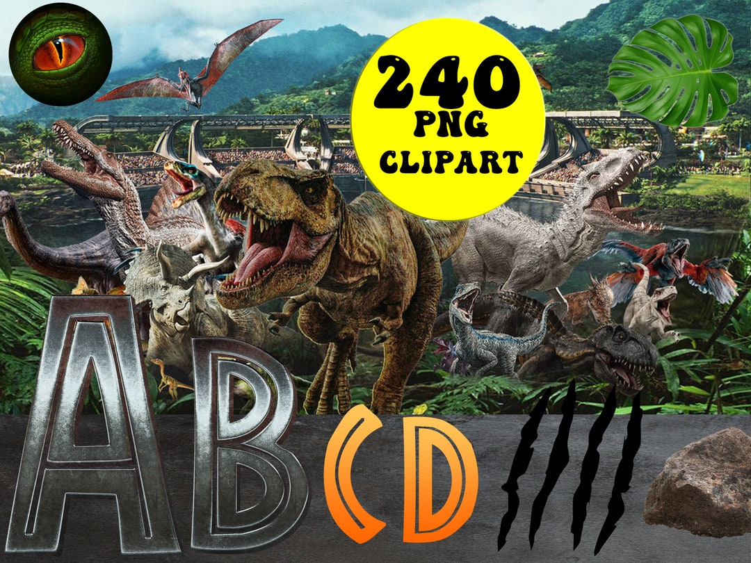 Dinosaur PNG Clipart: Jurassic T-rex Graphics (240 Files) (digital ...