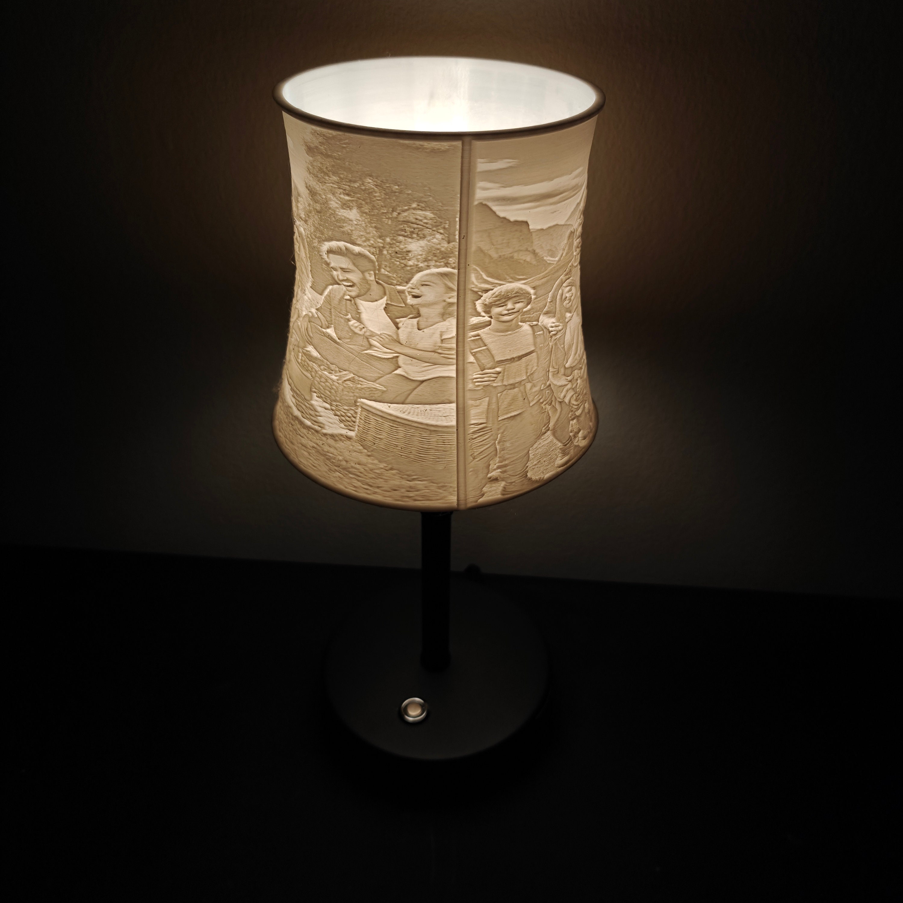 Custom 3D Printed Lithophane Lamp Personalized Photo Night Light Unique ...