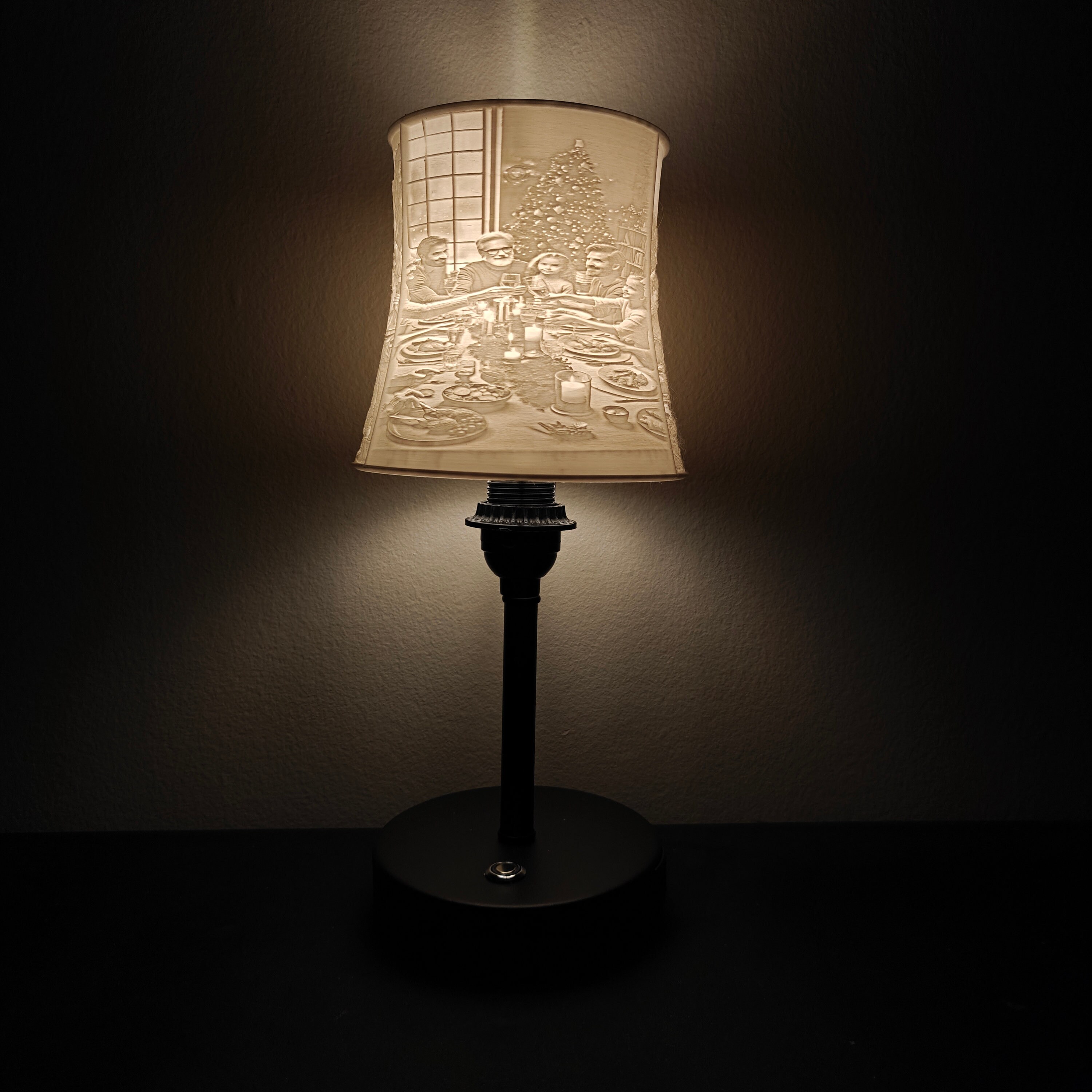 Custom 3D Printed Lithophane Lamp Personalized Photo Night Light Unique ...