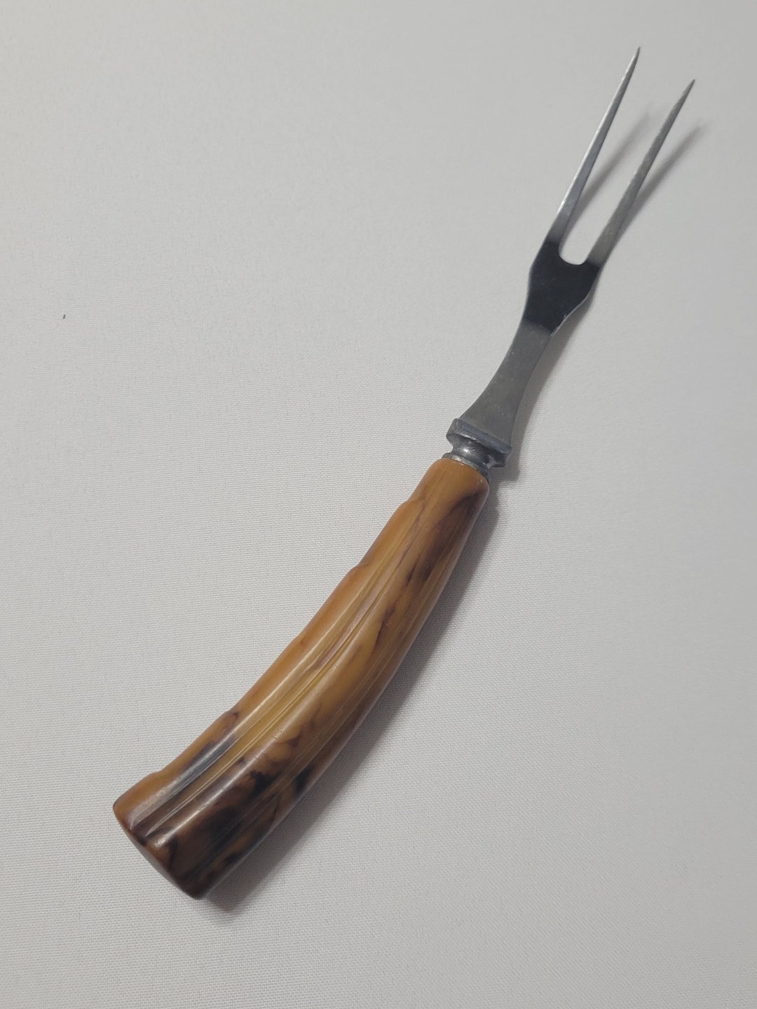 Vintage Bakelite Mid Century Meat Fork, Texture Handle Stainless Steel Utensil - Etsy