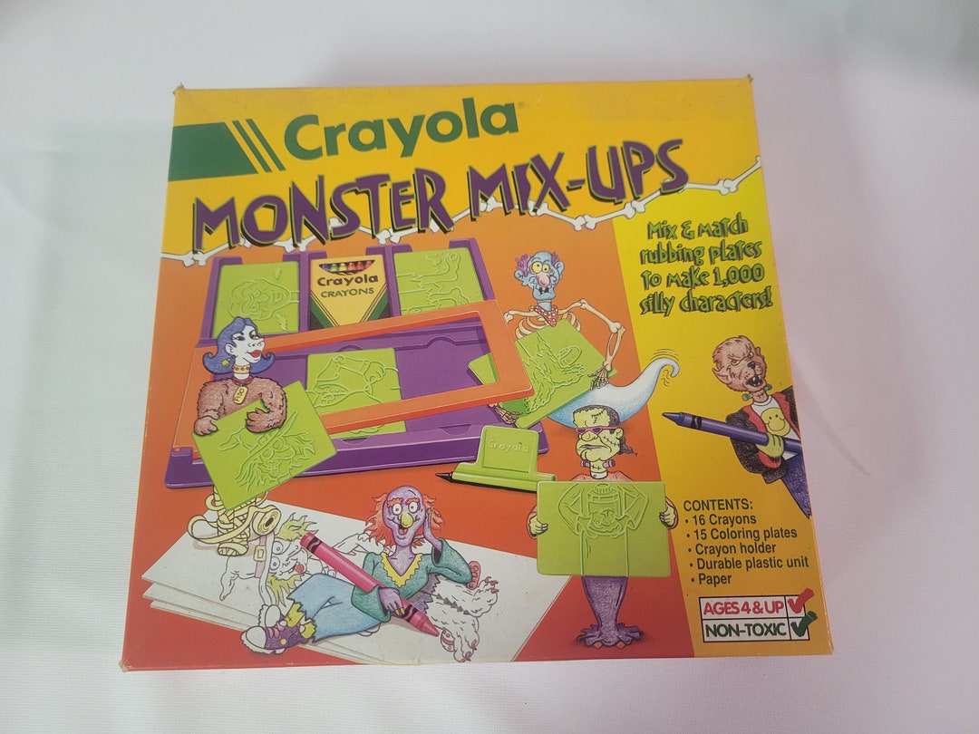 Crayola Monster Mix-ups Vintage 1995 Retro Arts Crafts Toy Kids Gift ...