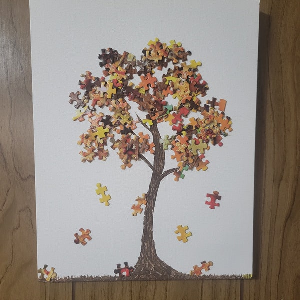 Fall Mixed Media Canvas - Etsy