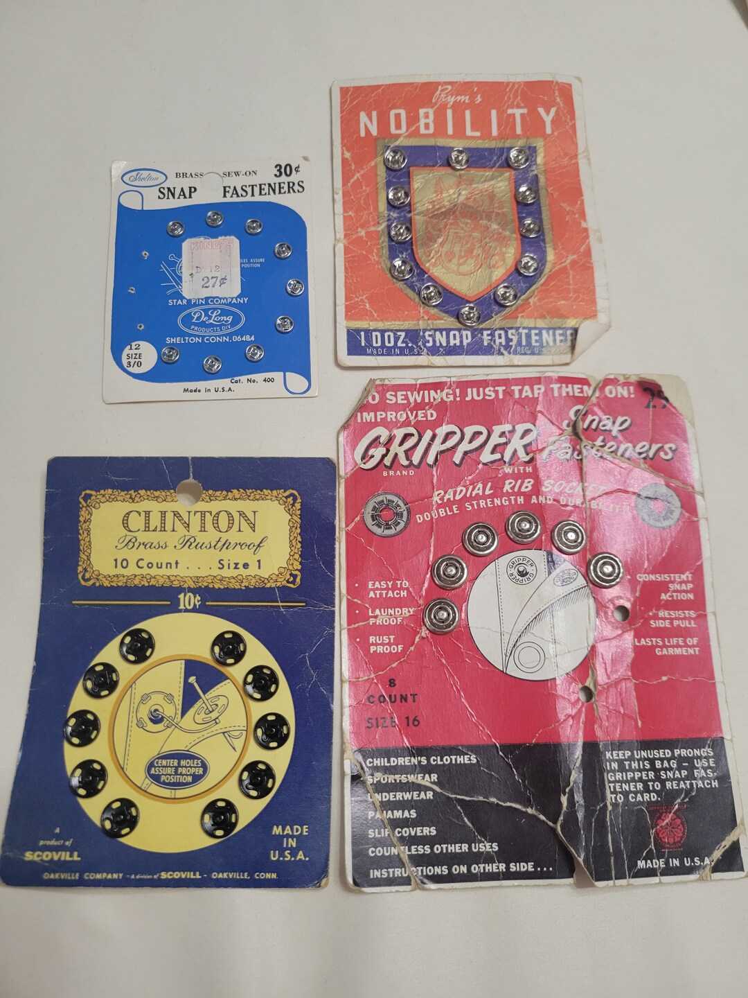 Lot of Snap Fasteners, Vintage for Sewing, Mending, Repairing ...