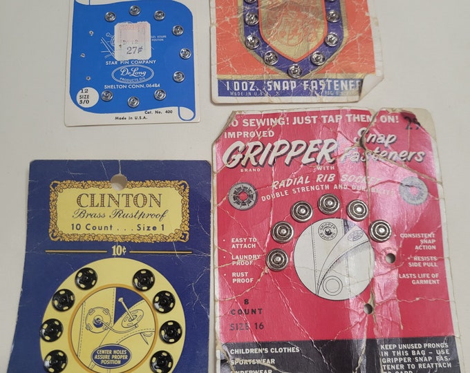 Lot of Snap Fasteners, Vintage for Sewing, Mending, Repairing ...