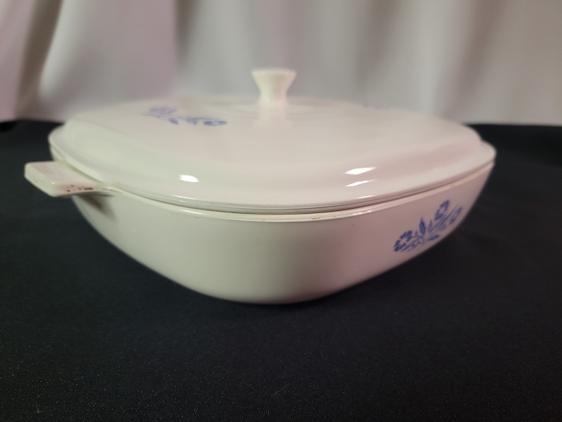 Corning Ware Blue Cornflower Casserole Dish Rare Pyroceram Lid Pyrex ...