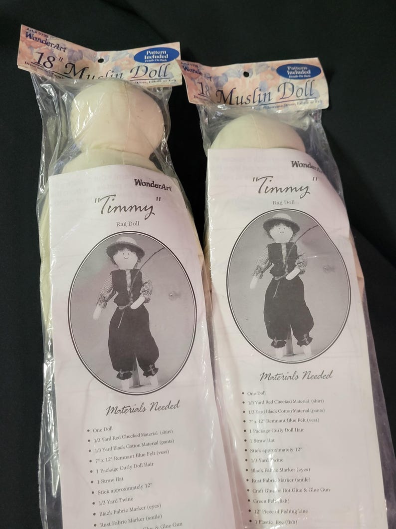 Muslin Doll New in Package Wonderart "timmy" Rag Cotton Polyester World ...