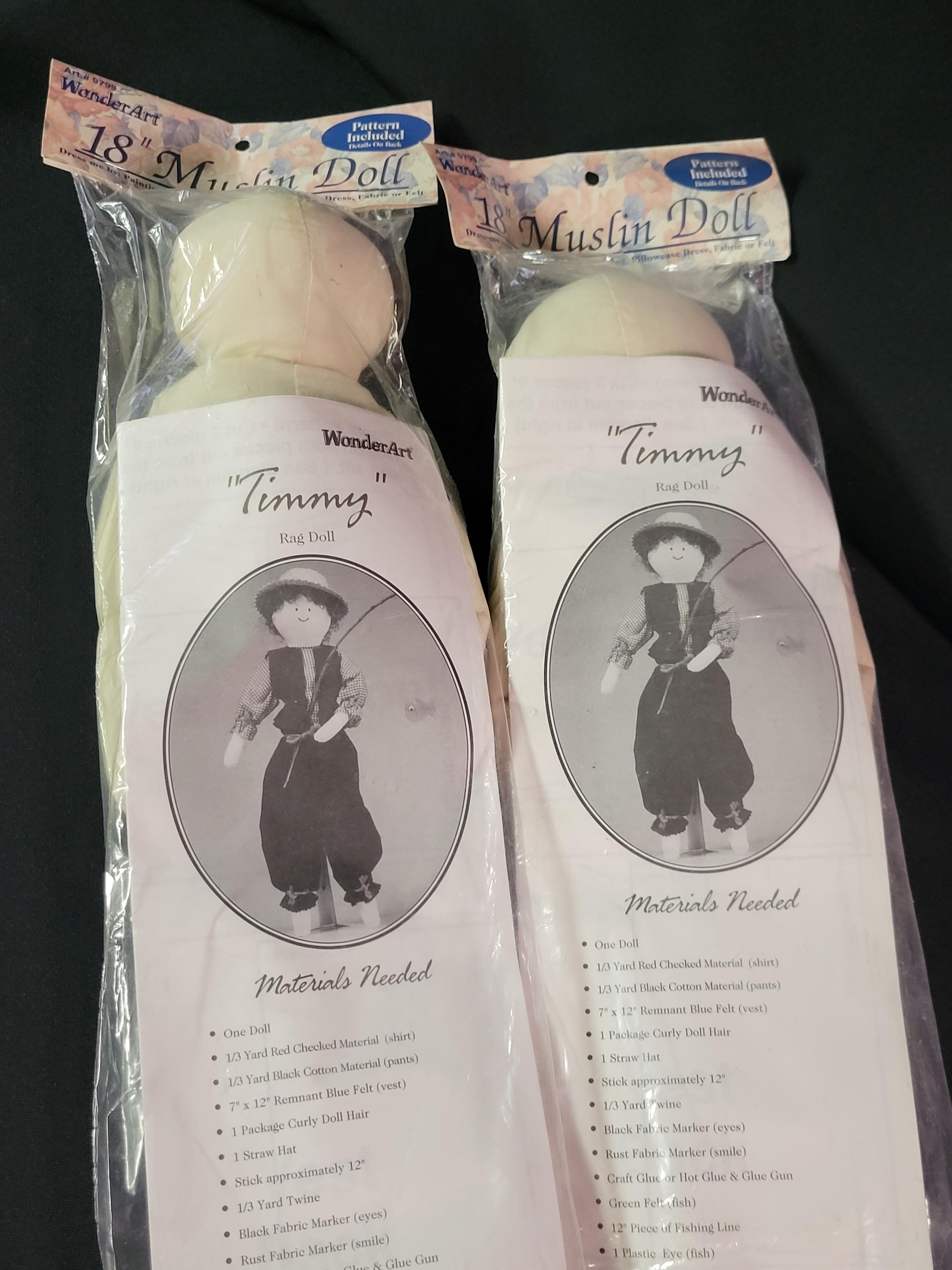 Muslin Doll New in Package Wonderart "timmy" Rag Cotton Polyester World ...