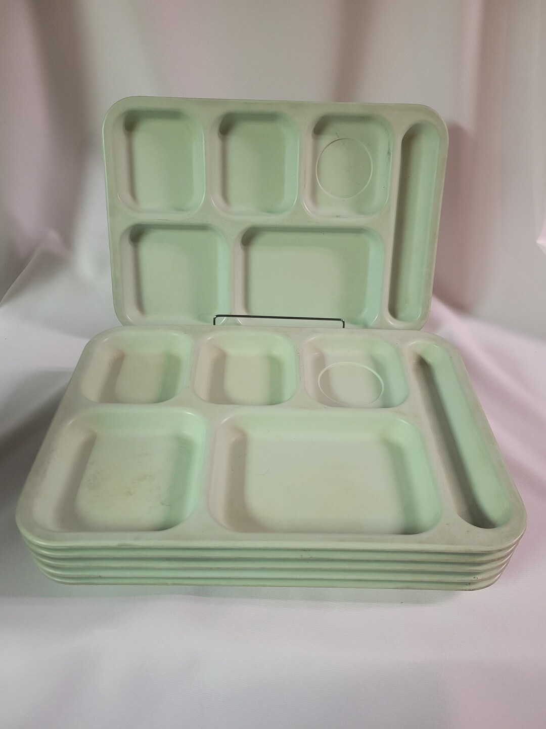 Set of 6 Cafeteria Trays Dallasware Melamine Military Mess Hall School ...