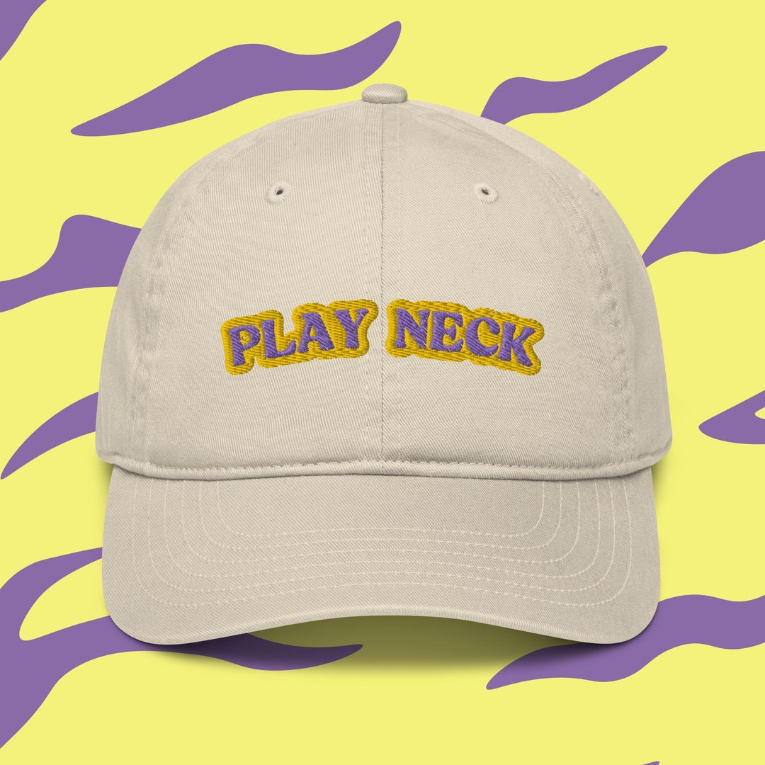 LSU Embroidered Dad Hat Play Neck - Etsy