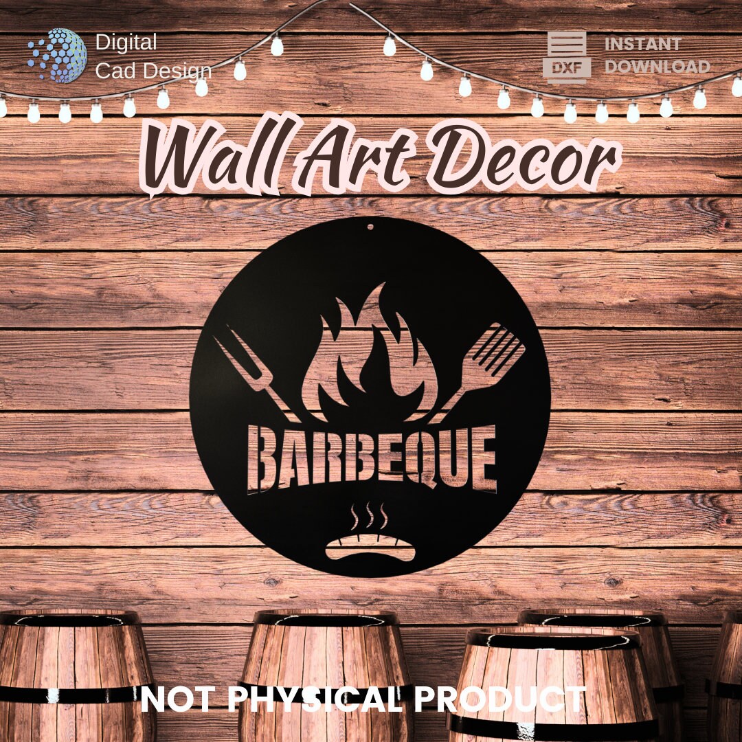 BBQ Wall Art, Vector Drawing File for Laser Cutting , Plasma Cutting ...