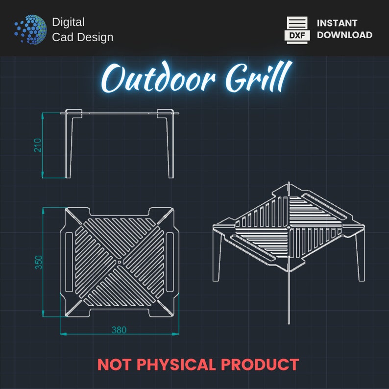 Outdoor Grill, Dxf File for Laser Cutting, Fire Pit Dxf Files, Outdoor ...