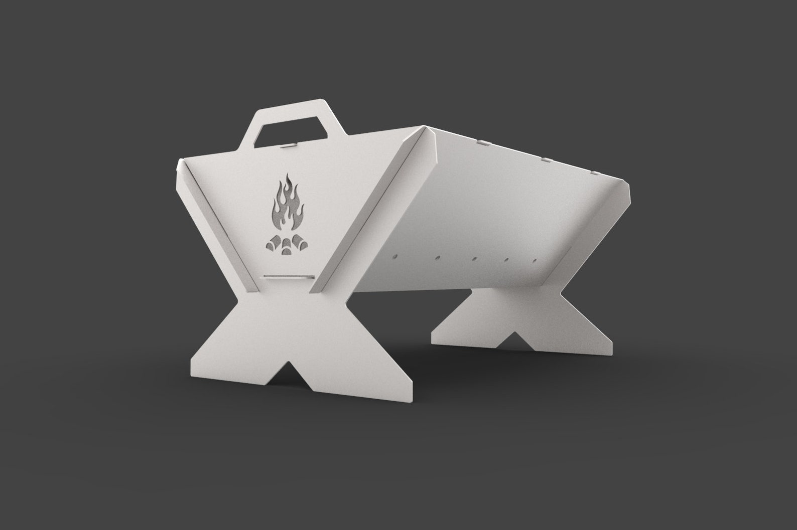 BBQ Grill and Firepit, DXF Files for Laser Cutting, Portatif Mangal ...