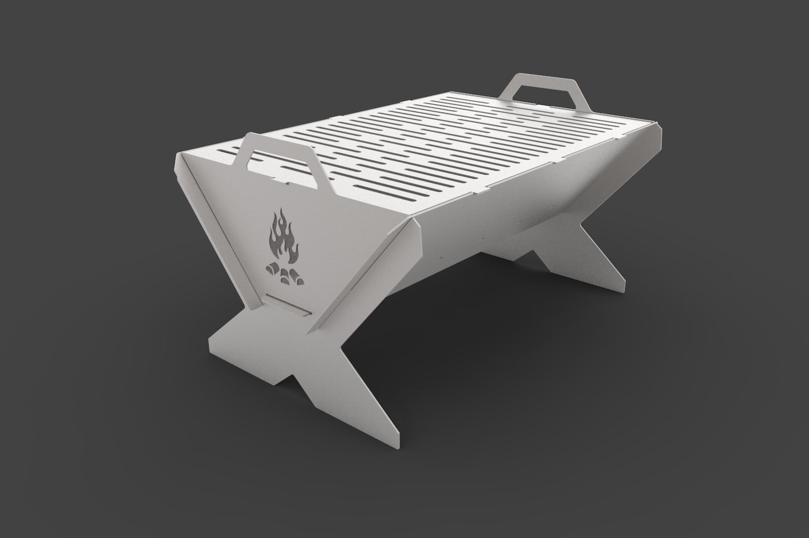 BBQ Grill and Firepit, DXF Files for Laser Cutting, Portatif Mangal ...