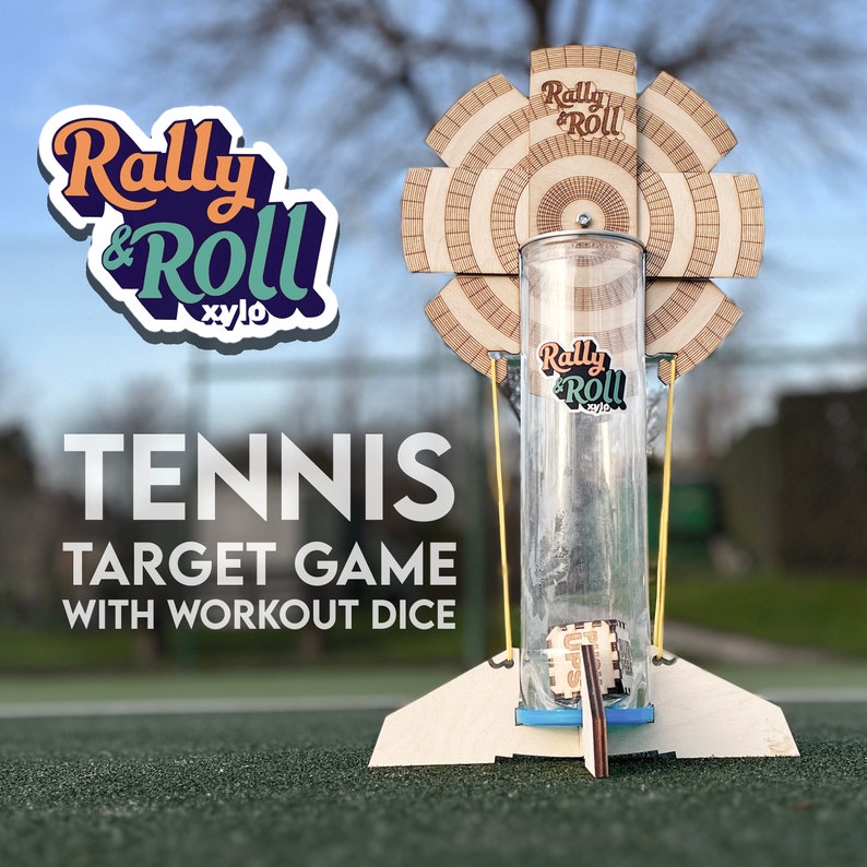 Rally & Roll - A Tennis Target Game With Workout Dice, Gift for Tennis ...