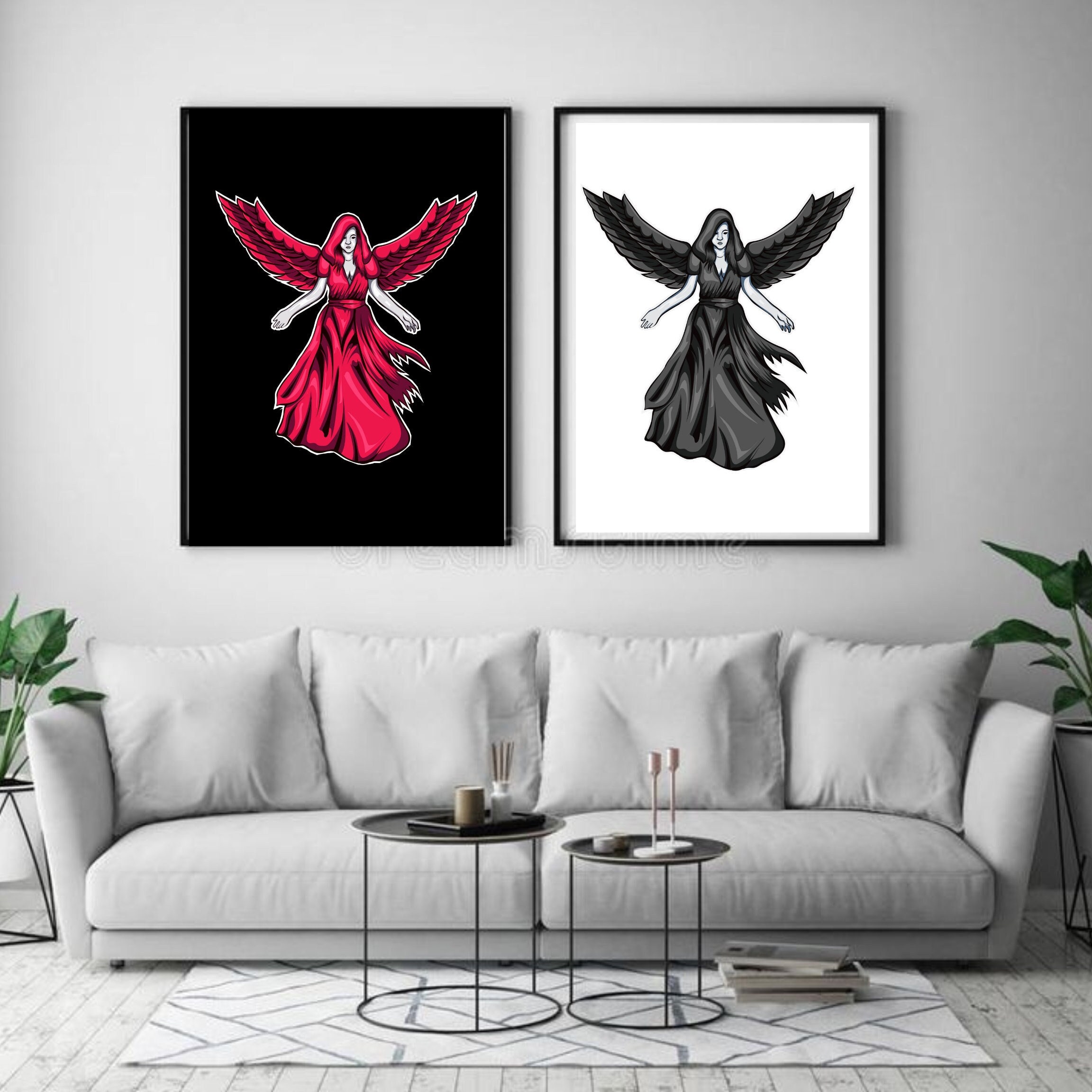 Angel Vs Devil Abstract