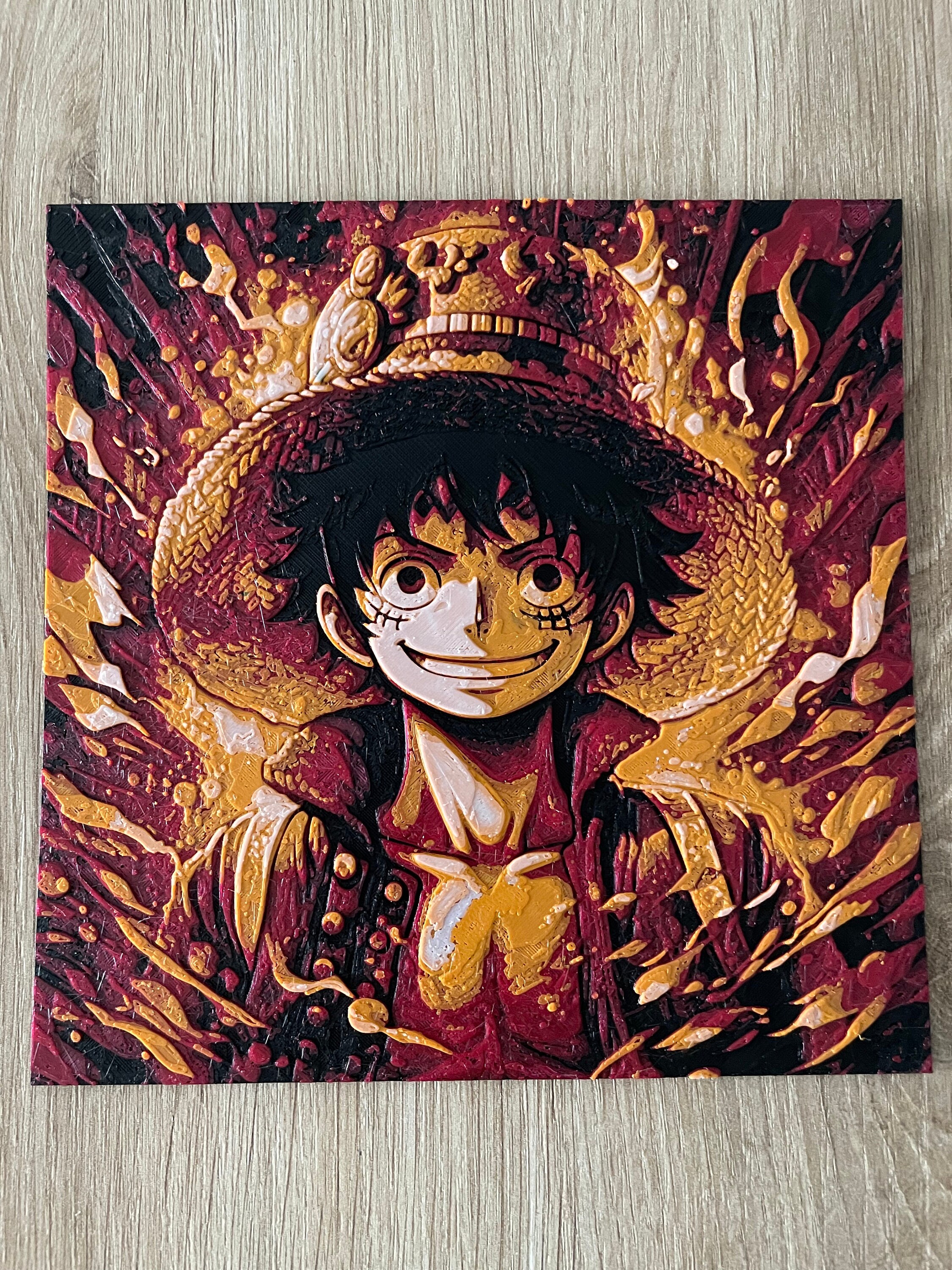 Luffy one Piece 3D Printed Sheet - Etsy