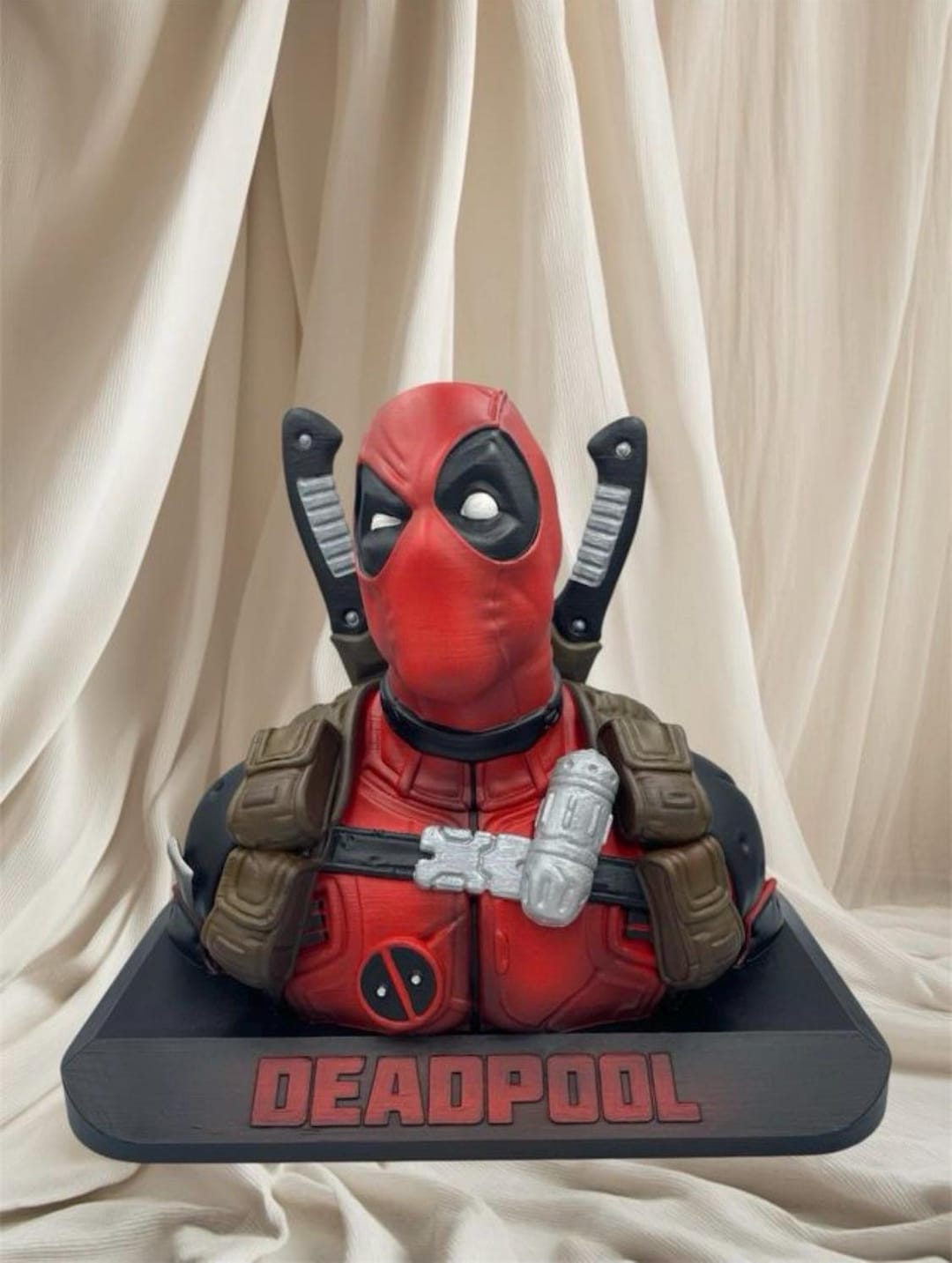 Painted Deadpool Bust - Etsy
