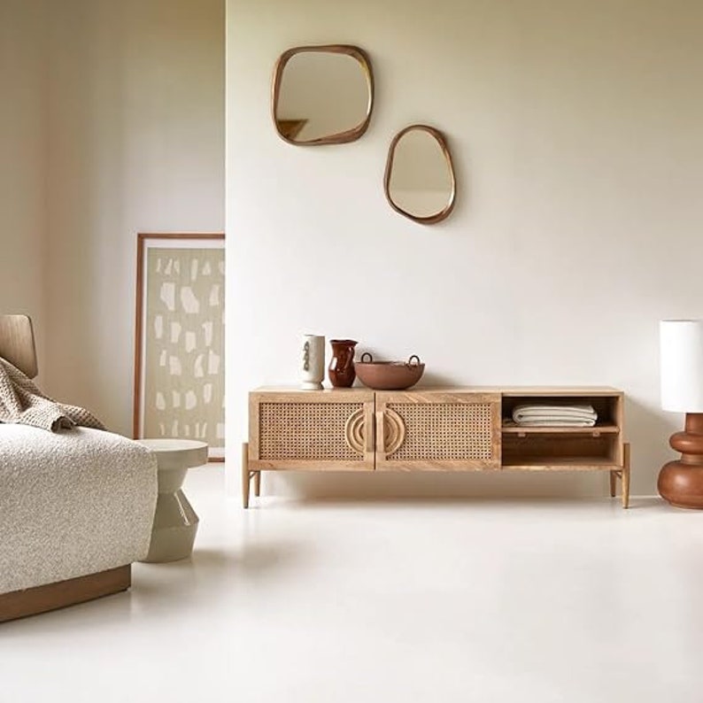 Solid Wood Tv Unit/cabinet for LED LCD Spiral Carving Cane TV Stand for ...