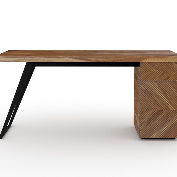 Solid Wood Desk - Etsy