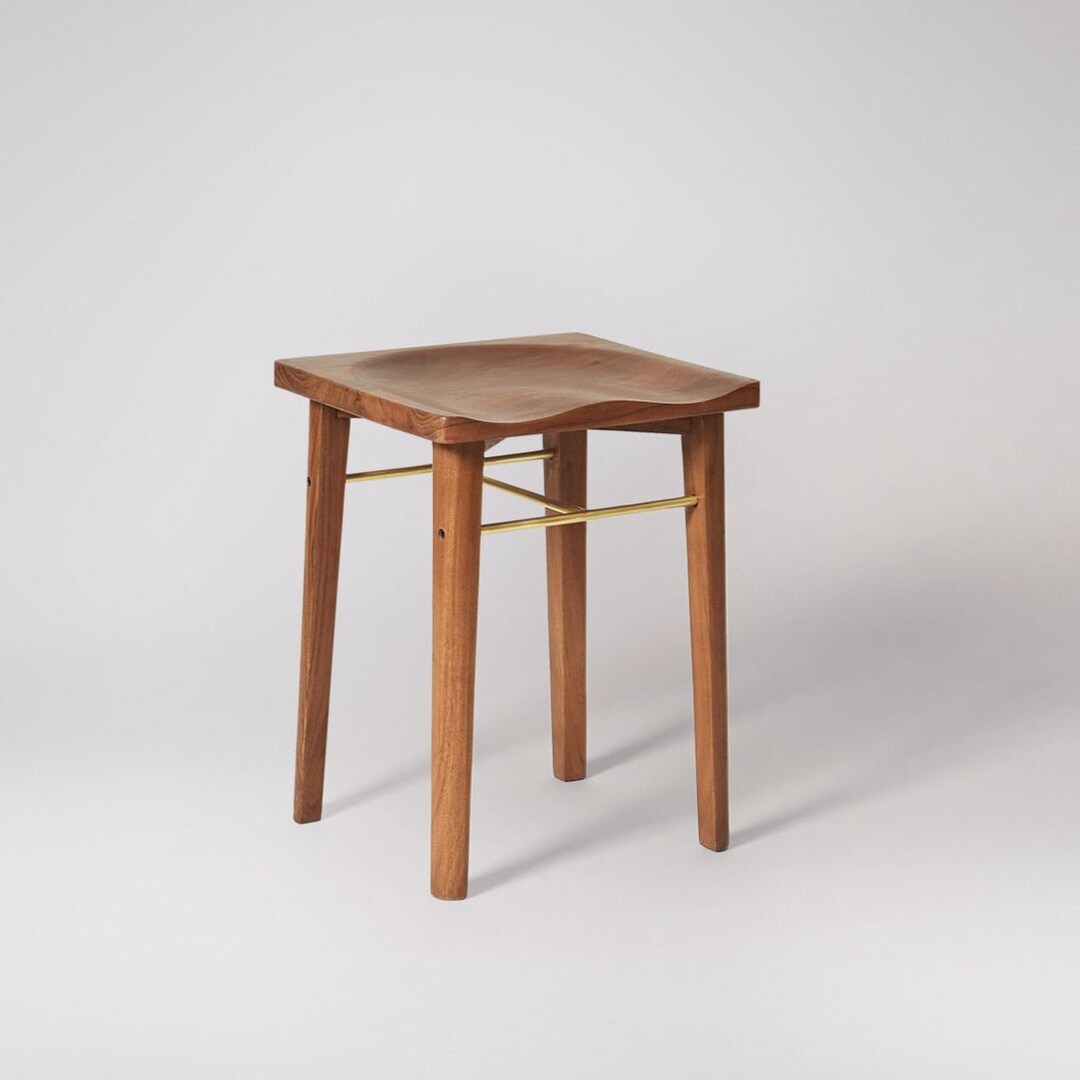 Stool Made of Solid Acacia Wood and Iron , Stool for Home & Office ...