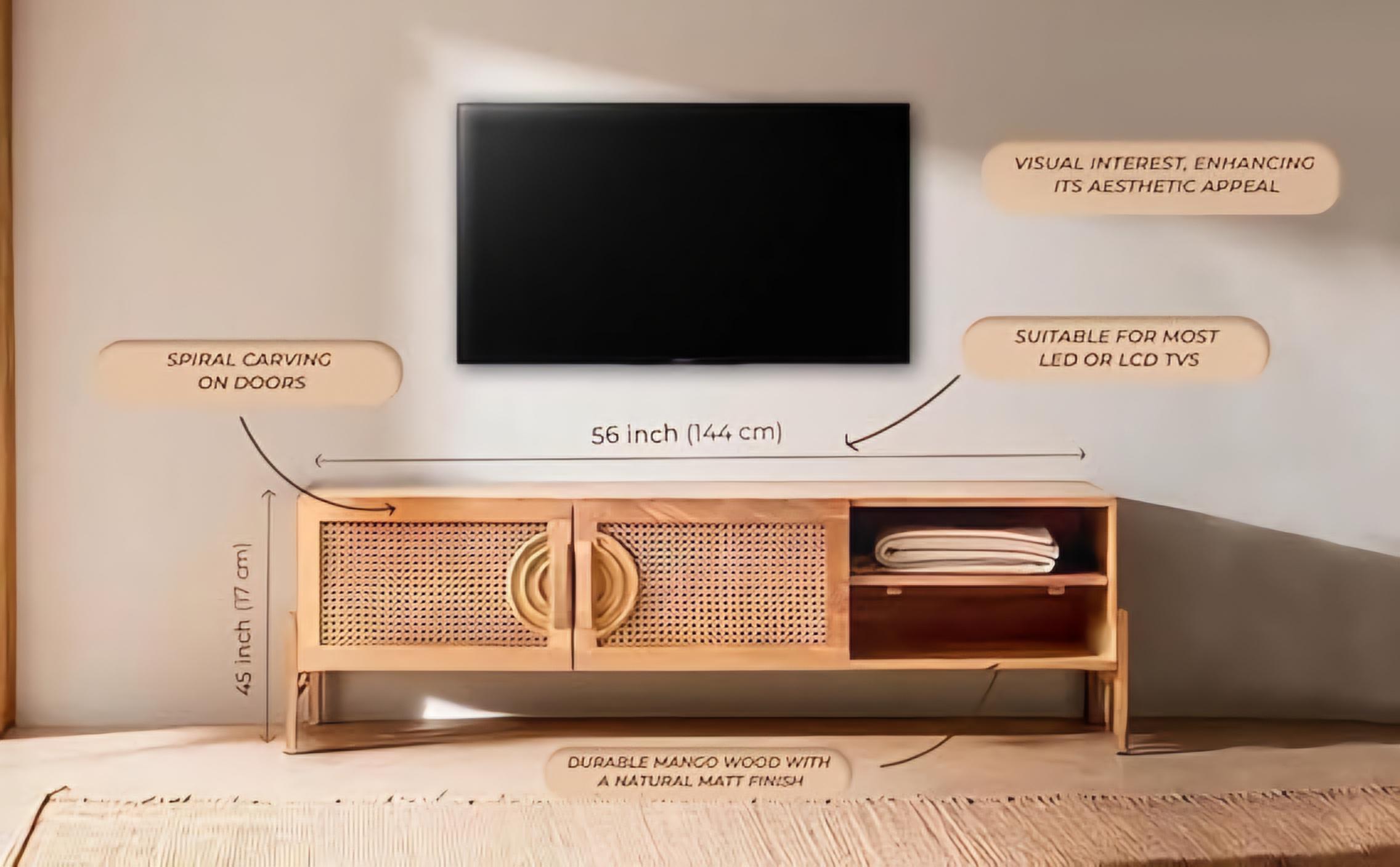 Solid Wood Tv Unit/cabinet for LED LCD Spiral Carving Cane TV Stand for ...