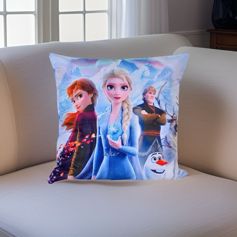 Frozen-inspired Anna and Elsa Pillow Cover 40x40cm16x16 Inches ...