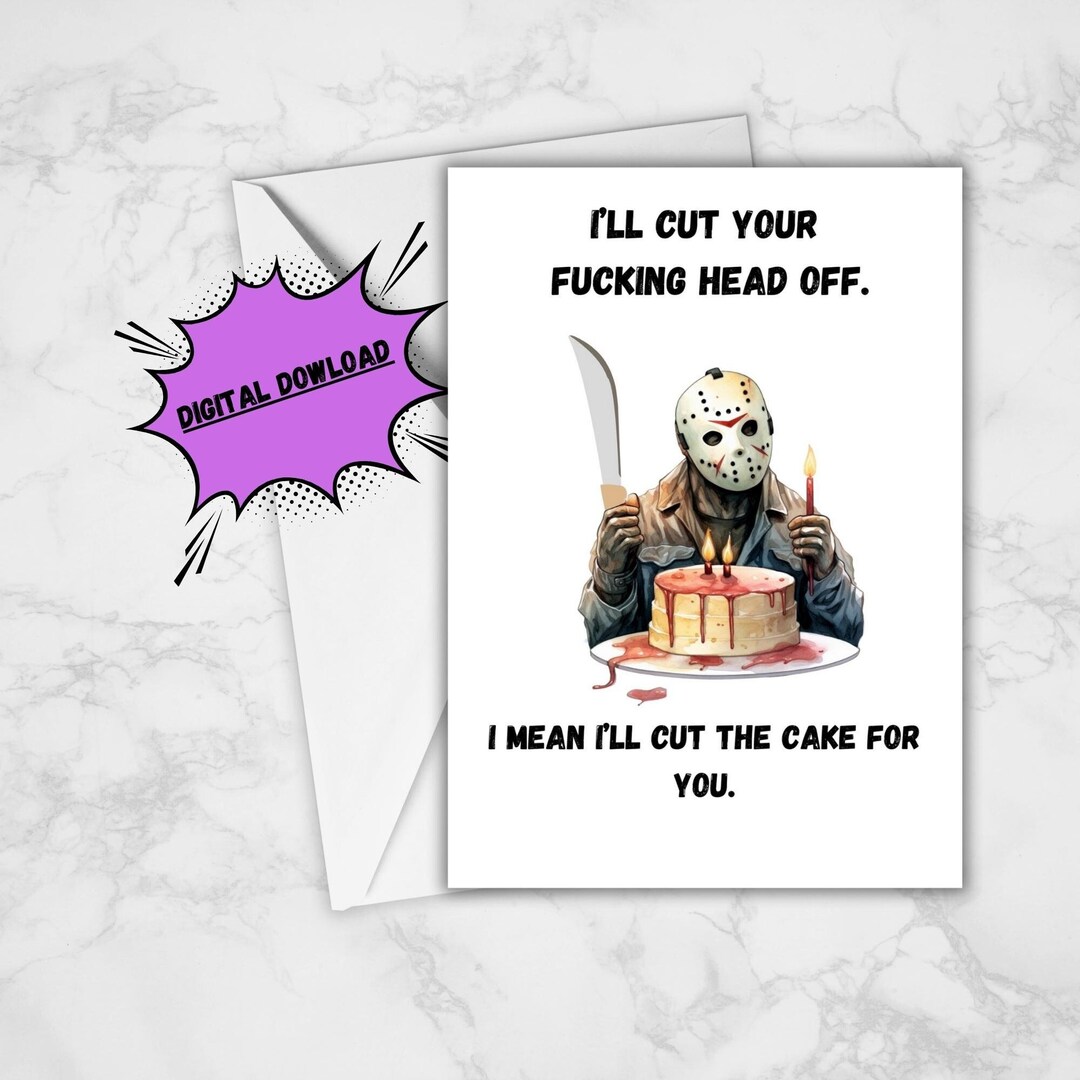 Friday the 13th Birthday Card Download Easy Printable Card Happy ...
