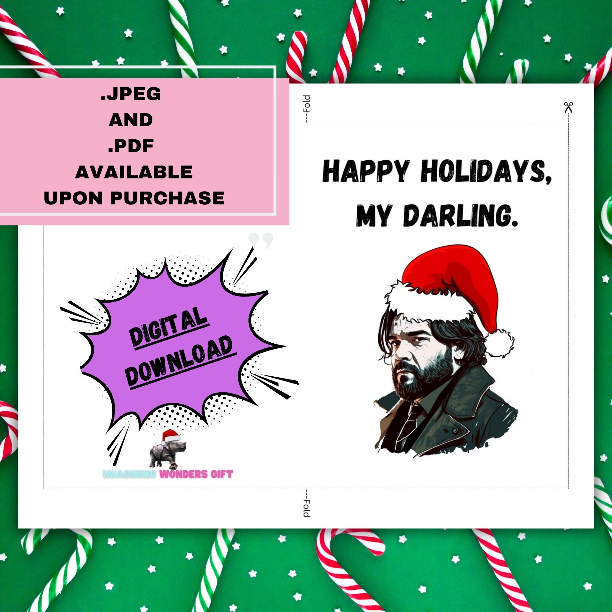 Lazlo Happy Holidays Card Download Print at Home Card With Lazlo of ...