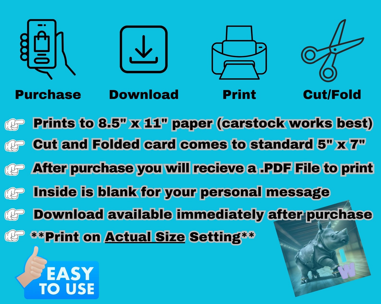 Threw It on the Ground Card Download Easy Printable Card Inspired by ...