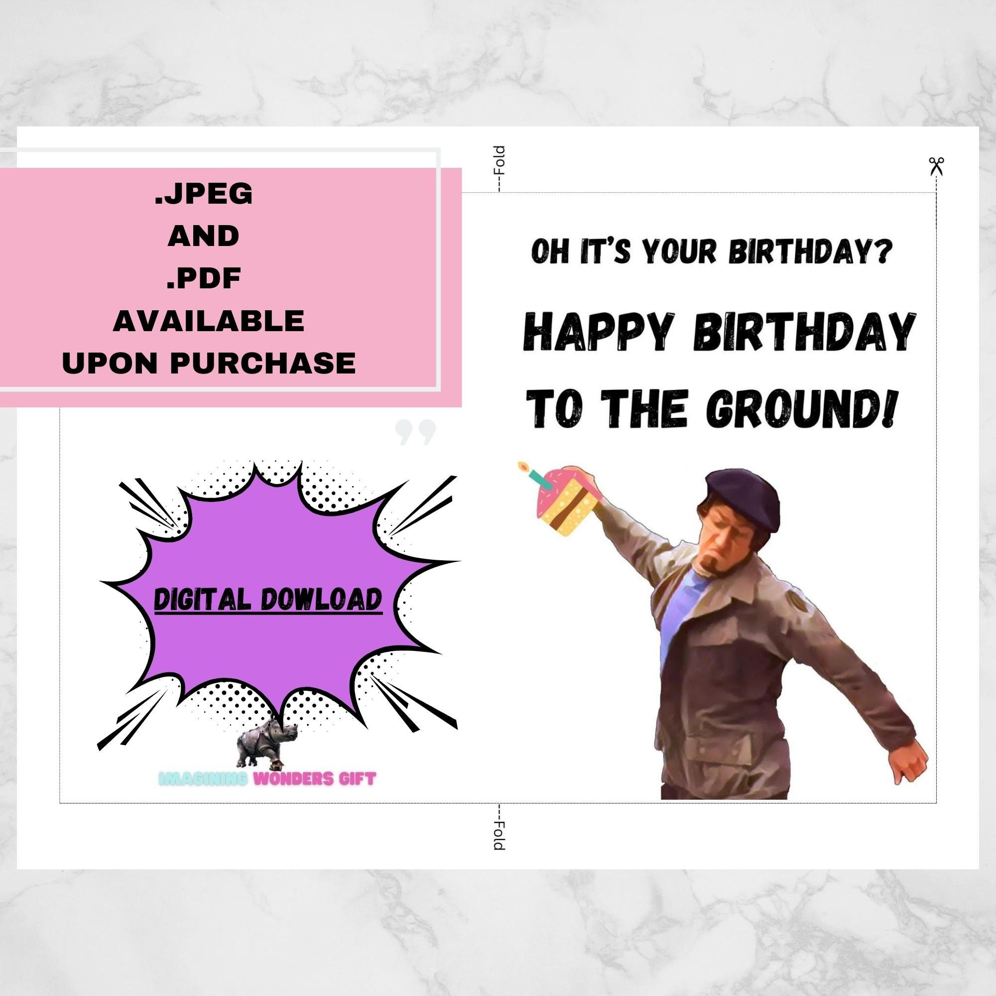 Threw It on the Ground Card Download Easy Printable Card Inspired by ...