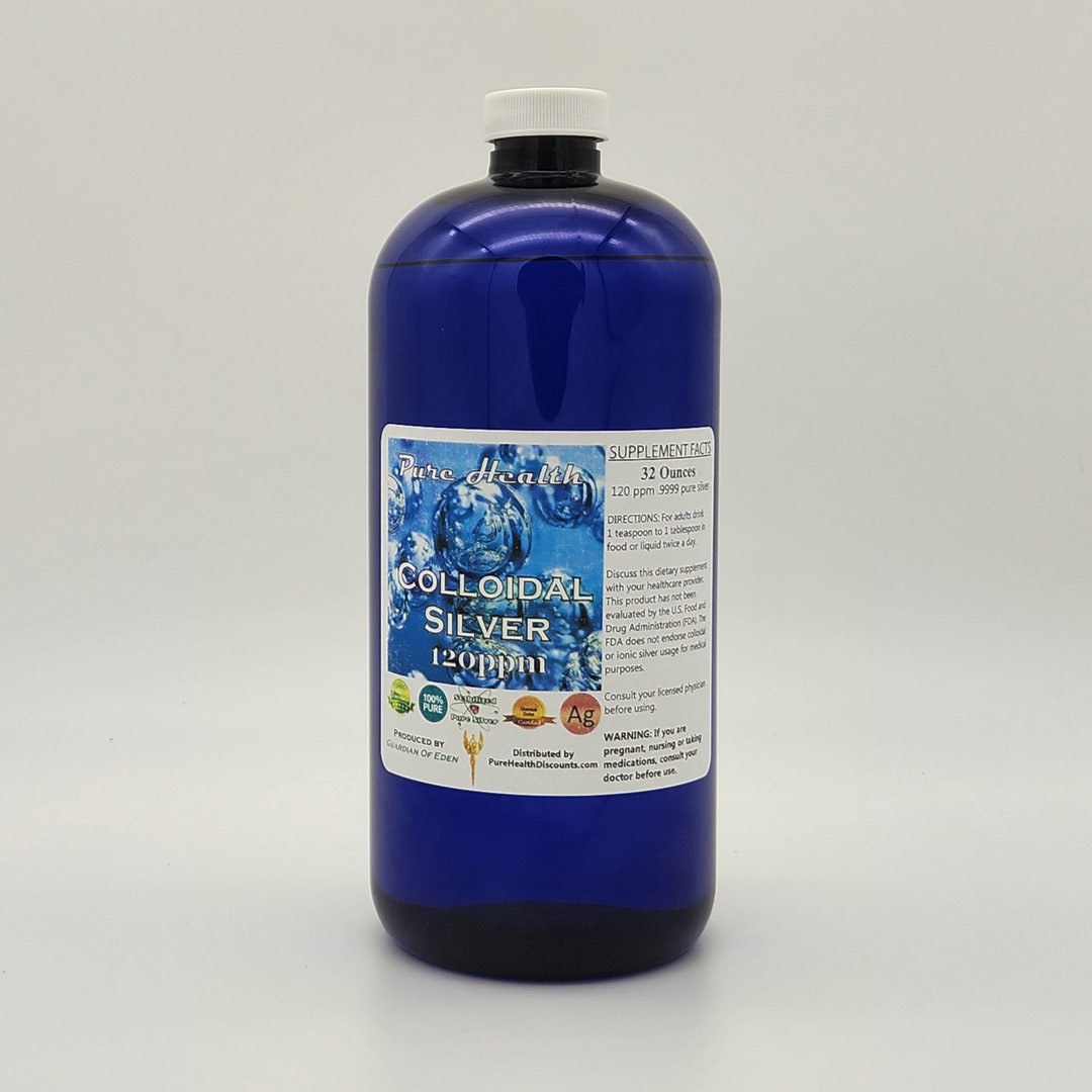 Colloidal Silver 120 Ppm 32 Oz - Etsy