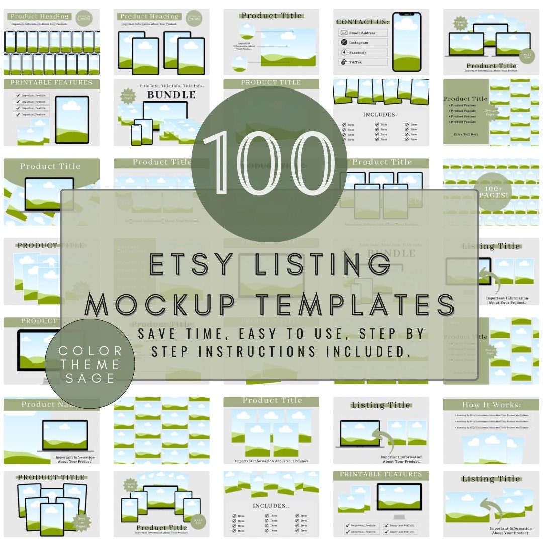 Etsy Digital Listing Templates, Digital Planner Template, Tools for ...