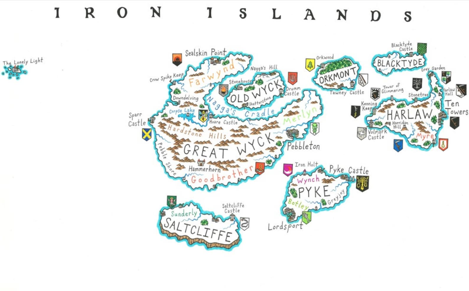 Iron Islands Map (digital File) - Etsy