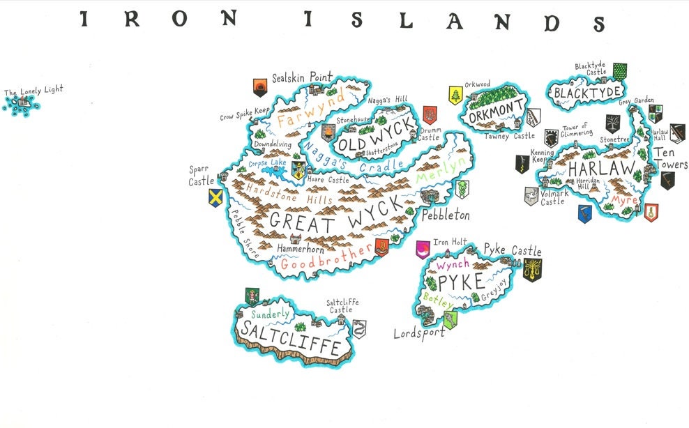 Iron Islands Map digital File - Etsy