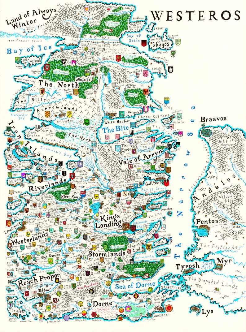 Westeros Sigil Map (digital File) - Etsy