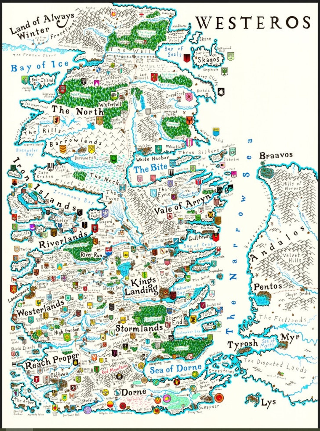 Westeros Sigil Map (digital File) - Etsy