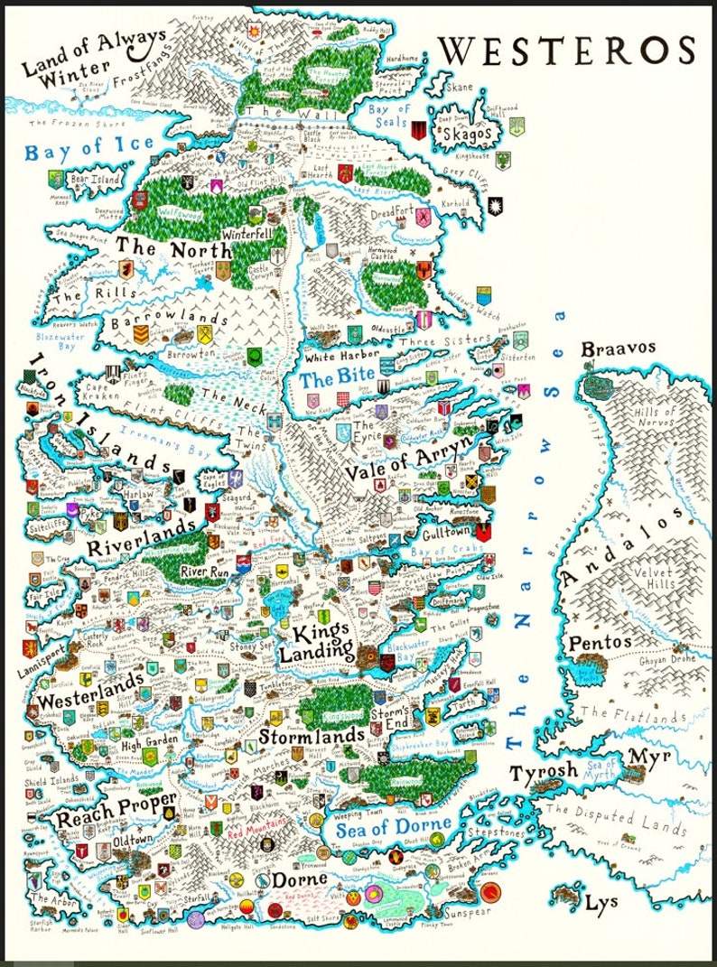 Westeros Sigil Map (digital File) - Etsy