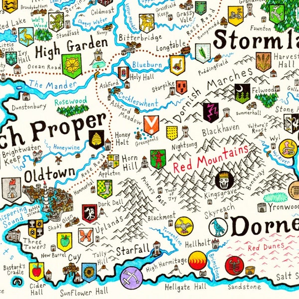 Westeros Map - Etsy