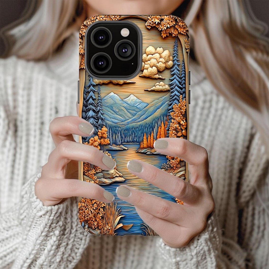 3D Faux Wood Carved Tough Case, Nature Phone Case, Mens Case, Masculine ...