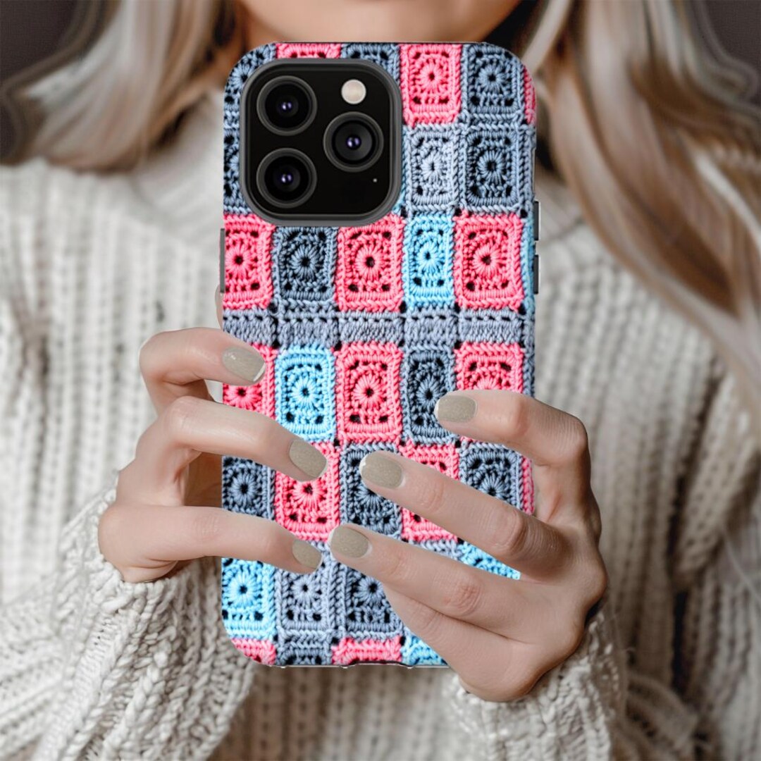 Cozy Knitted Granny Stitch Tough Case, Quilt Effect Phone Case, Snug ...
