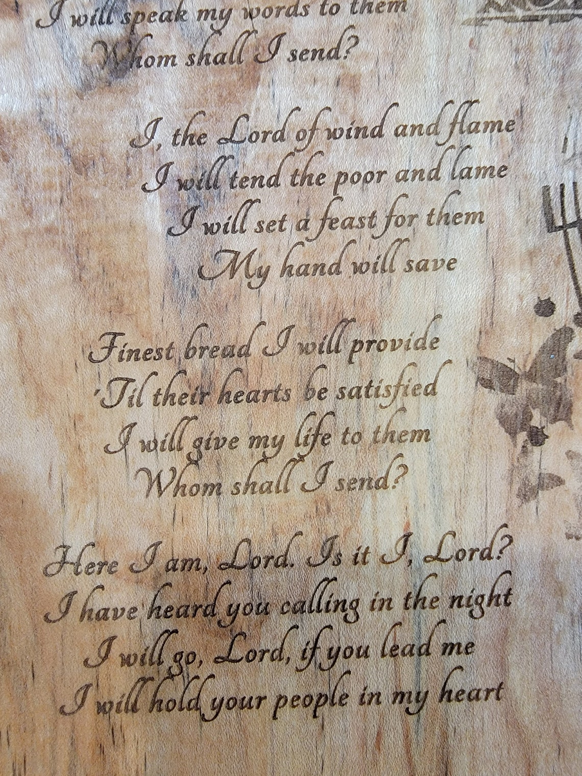 Here I Am Lord, Wood Plaque, Hymn Plaque, Wood Hymn Plaque, Christian ...